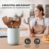 Zulay Kitchen 9 Piece Teak Wooden Utensils Set – Includes Salad Spoon ...