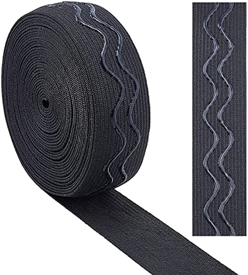 5 Yards 1 Inch Wide Non-Slip Elastic Ribbon Wave Silicone Elastic ...