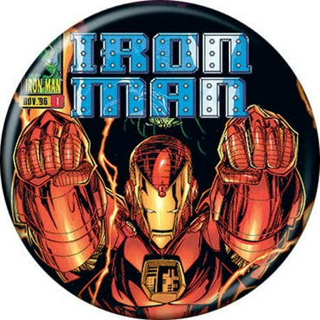 Marvel Comics Iron Man Vol. 2 Black Licensed 1.25 Inch Button 87571 ...
