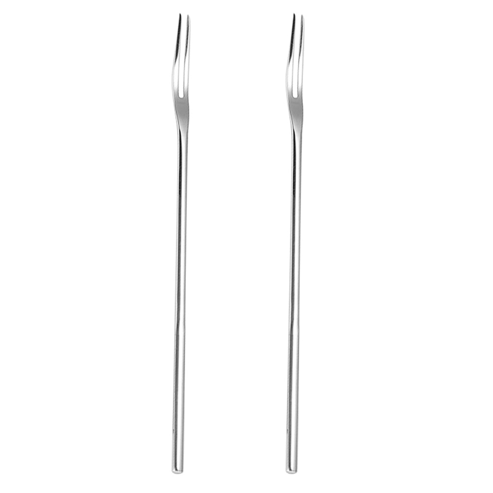 Frcolor Forks Forks 2 Fork Dessert Steel Fruit Stainless Cake Escargot ...
