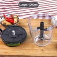 600/1000ml Manual Food Chopper Hand Pull String Vegetable Cutter Onions ...