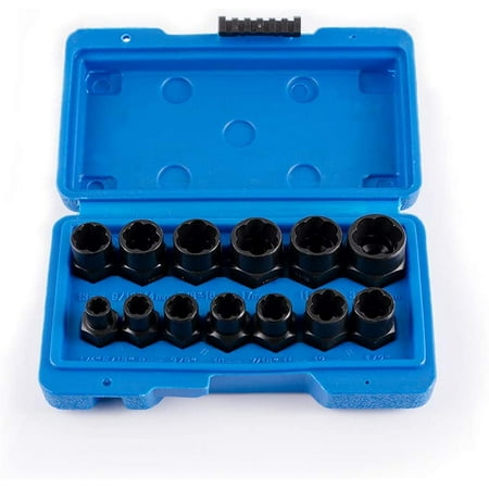 Nut Extractor Kit Nut Extractor Screw Extractor Socket 6–19mm, 13-Piece ...