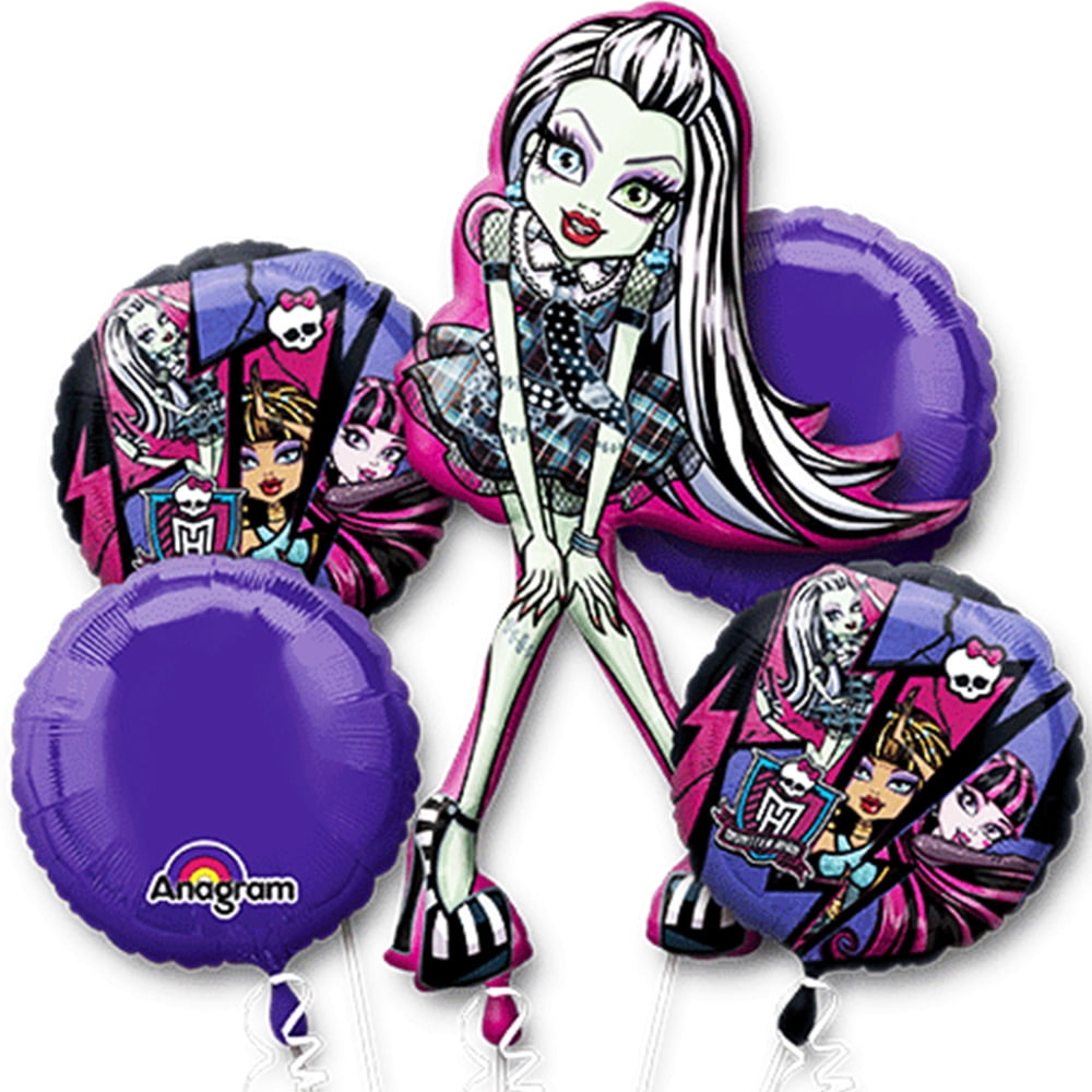 Monster High Character Authentic Licensed Theme Foil Balloon Bouquet ...