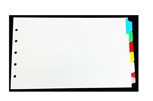 Legal Landscape Color Blank Tabs, 6 Per Set, for Landscape or ...