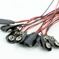 15cm Red And Black 9V Battery Clips Connector Lead Wires Made Of Soft ...