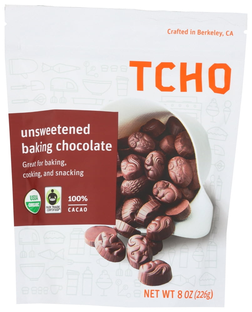 TCHO Chocolate Unsweetened Organic Baking Chocolate, 8 oz - Walmart.com
