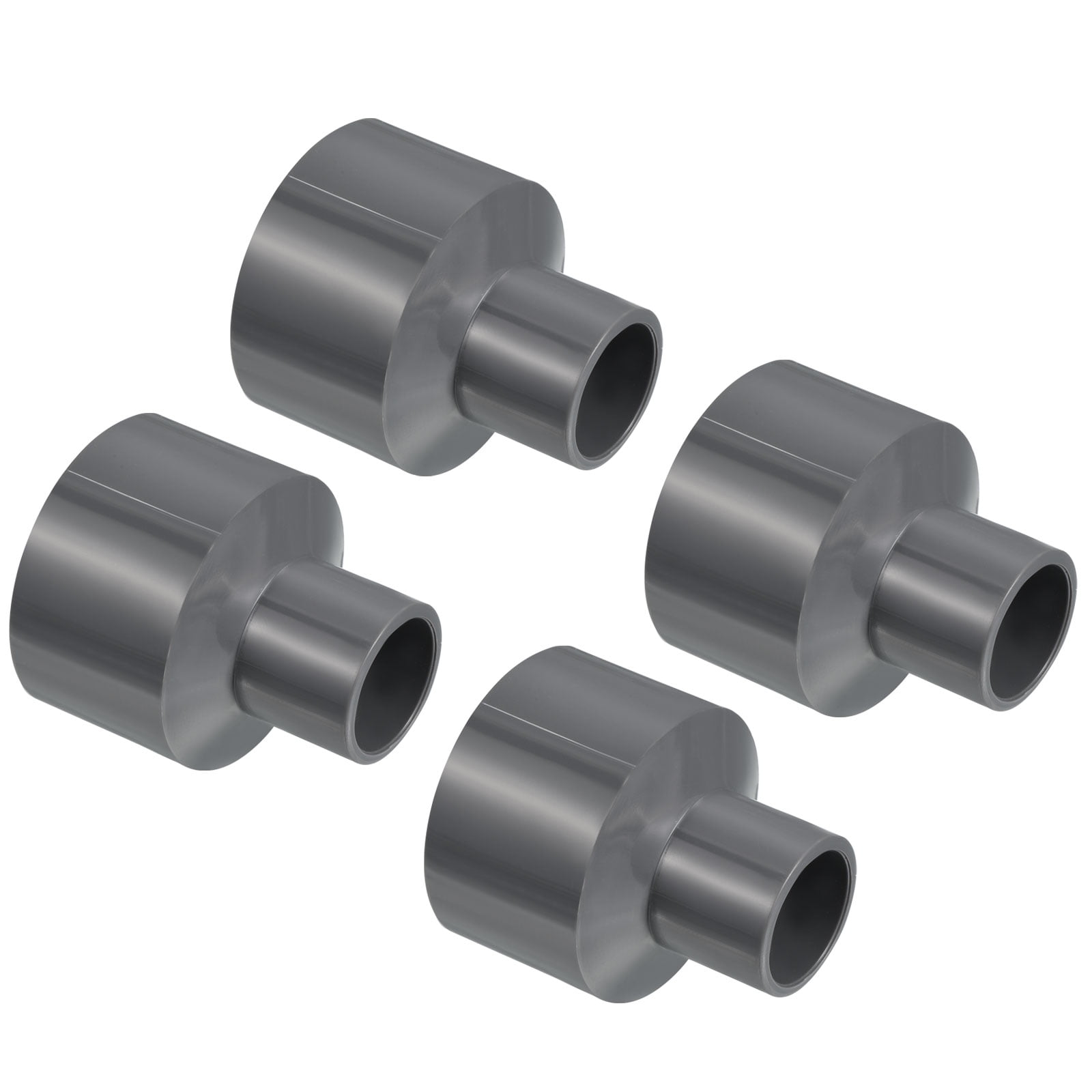 Uxcell 40x20mm PVC Reducer Pipe Fitting Straight Coupling Connector ...