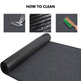 Qunbio 3x10ft Heavy-Duty, Water-Absorbing, Non-Slip PVC Rug, Grey ...