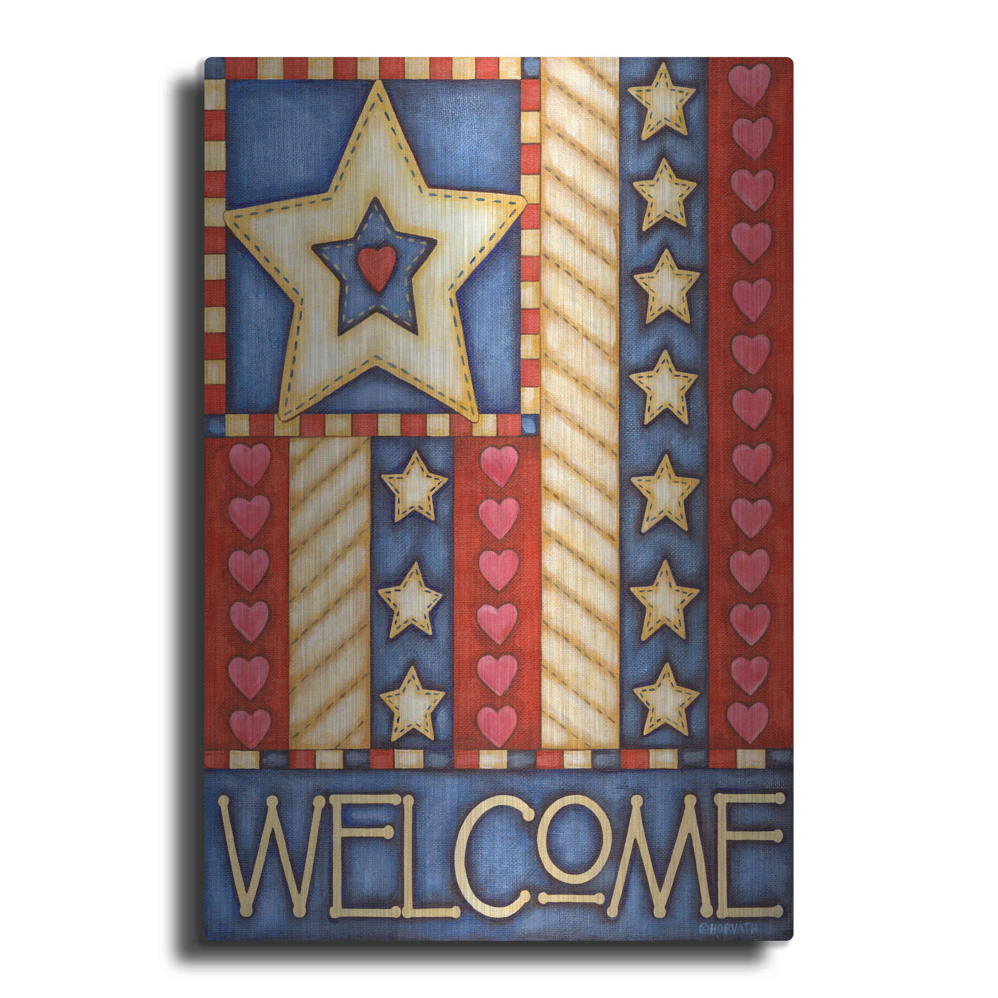 Luxe Metal Art 'American Star Welcome' by Cathy Horvath-Buchanan, Metal ...