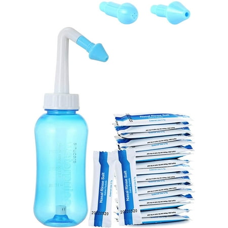 Nasal Rinse, Neti Pot, Nasal Irrigation Wash Bottle 300ml, Sinus Rinse ...