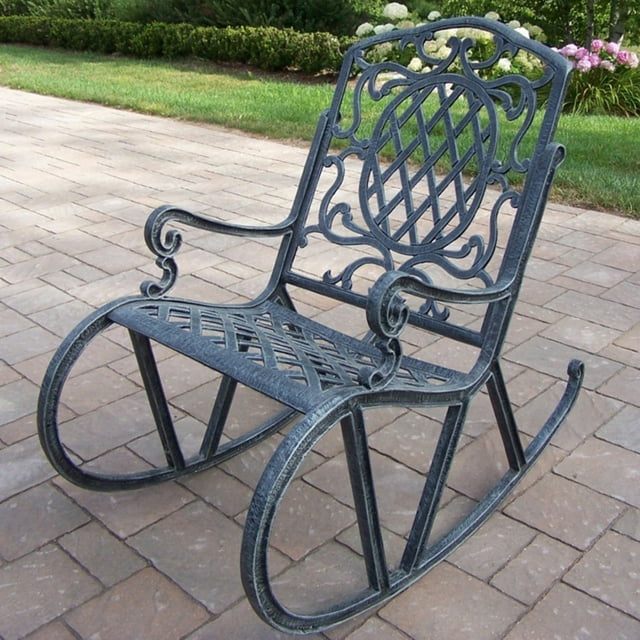 Oakland Living Mississippi Cast Aluminum Rocking Chair - Walmart.com