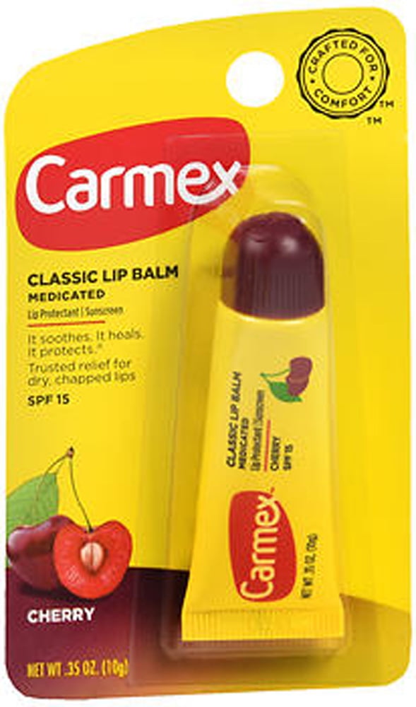 Carmex Classic Lip Balm Medicated Spf 15 Cherry 12 Ct