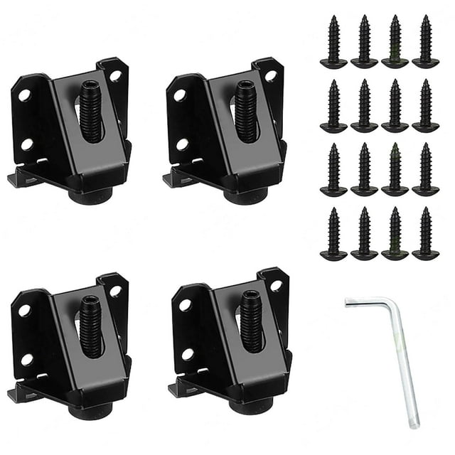 Ruibeauty 4 Sets Heavy Duty Leveling Feet Workbench Leveling Legs Black ...