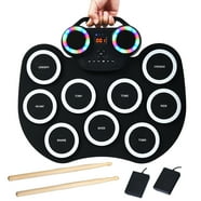 Pyle PTEDRL12 - Electronic Drum Kit - Compact Drumming Machine, Quick ...