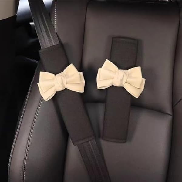 Click here for W829 2 Pcs Car Seat Belt Covers With Cute Bow leat... prices