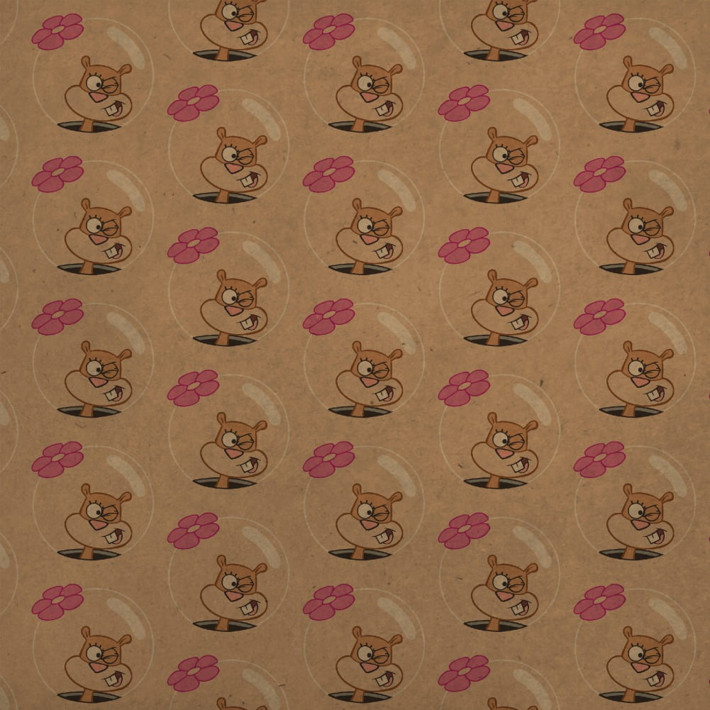 SpongeBob Sandy Wink Face Premium Kraft Roll Gift Wrap Wrapping Paper ...