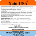 (2-Pack) Replacement Battery for Midland Emergency Radio ER210 (2nd Gen ...