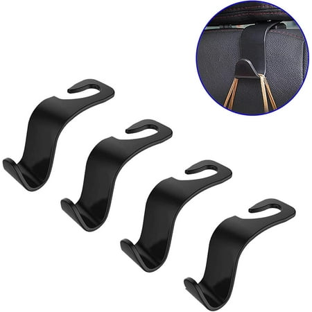 4pcs Auto Hooks Car Storage Hooks Back Seat Headrest Hanger Universal ...