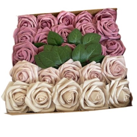 Decorative Foam Flower Roses with Bendable Stems Wedding Vivid ...