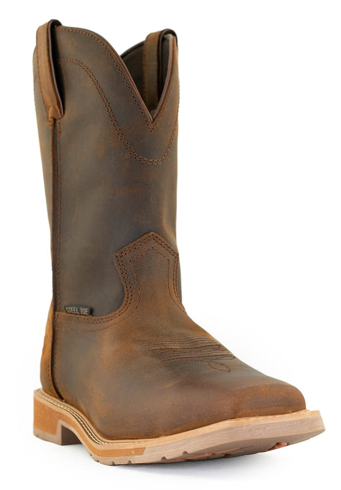Justin Boot Company Men's Pecan Brown Water Buffalo Buster Top Square ...