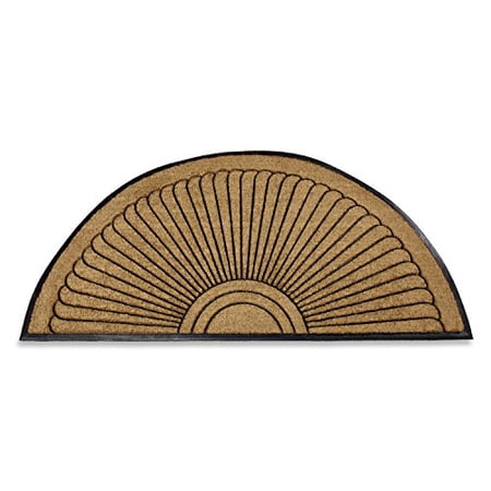 Kempf Half Round Inlaid Sun Ray Doormat, Outdoor, Entrance Mat, Extra ...