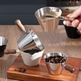 AOOOWER 100ML Stainless Steel Espresso Cup Double Spout Measuring Cup ...