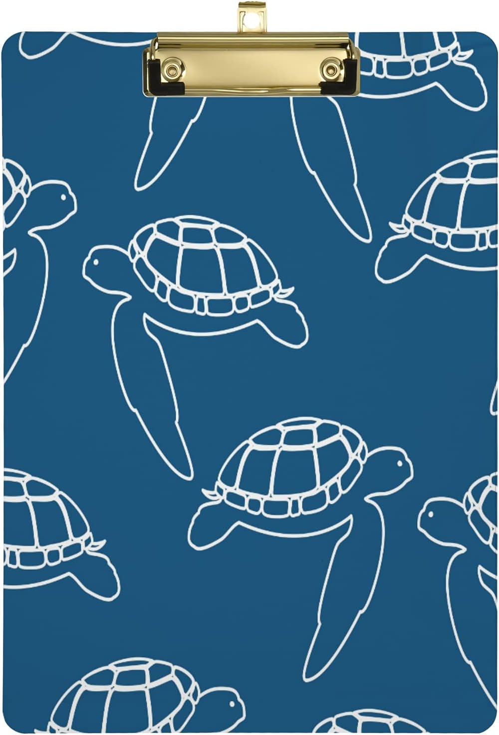 ZHANZZK Sea Turtle Cartoon Blue Clipboard Hardboard Wood Nursing Clip ...