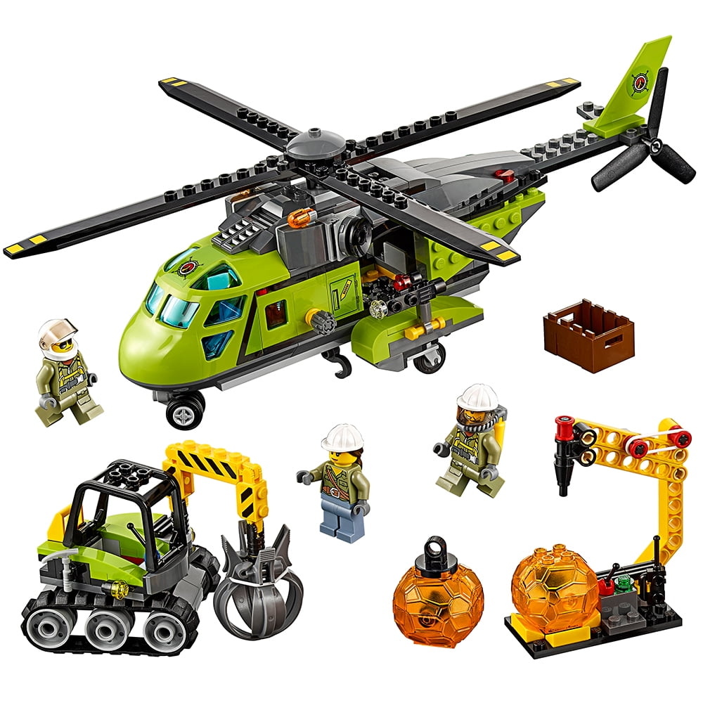 LEGO City Volcano Explorers Volcano Supply Helicopter 60123 - Walmart ...
