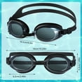 Prdigy Polarized Swim Goggles, 3 Pack, Black, Adjustable Strap ...