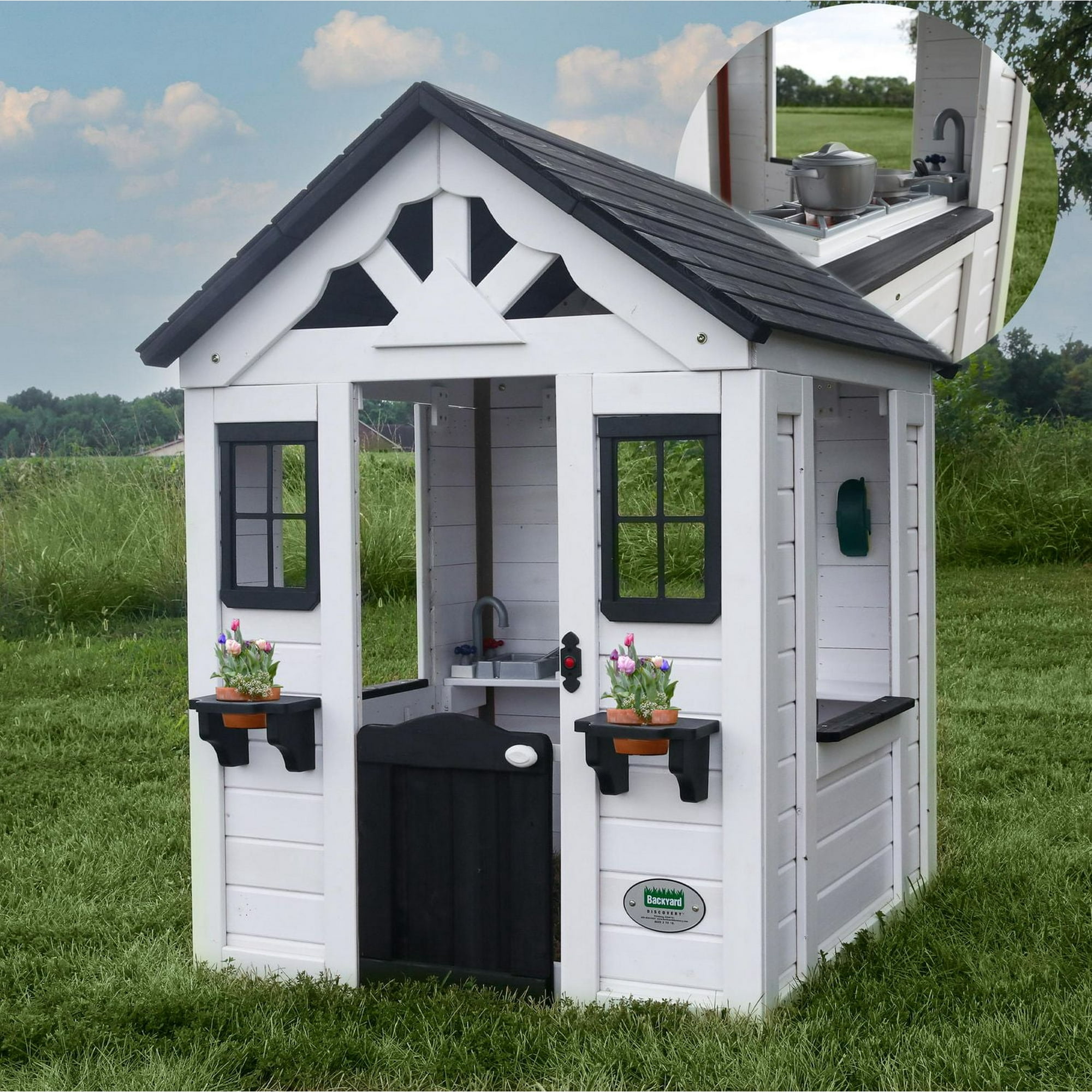 Click here for Backyard Discovery Sweetwater Playhouse - White prices