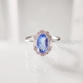 AAA Tanzanite Ring, 925 Sterling Silver, CZ Ring, Womens Ring, Natural ...