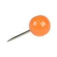 JAM Paper Push Pins, Round Head Map Tacks, 1 inch, Orange, 100/Pack ...