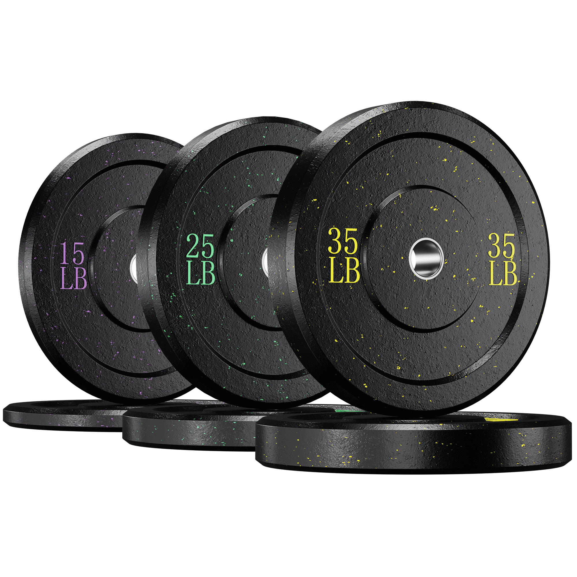 GIKPAL 150lb 2-inch Olympic Weight Plates, Durable Recycled Rubber ...