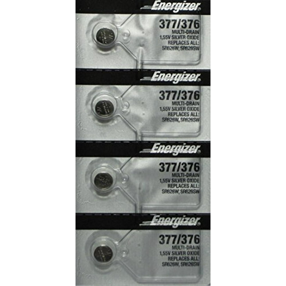 4 Energizer 377 376 Silver Oxide Watch Batteries SR626SW SR626W ...