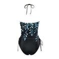 COMVALUE Women's Bikini Set Ruffle Swim Skirt Knot Cut Out Top High ...
