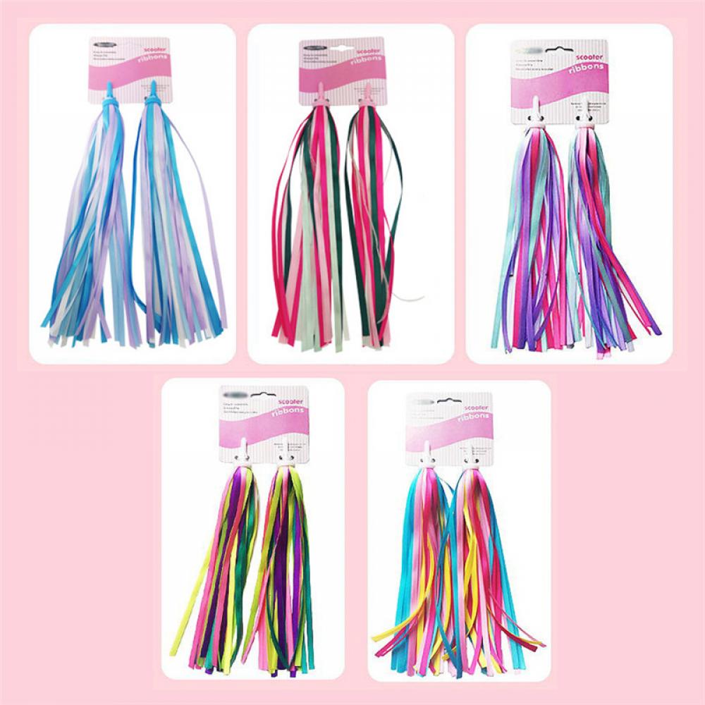 5 Pairs Kids Bike Handlebar Streamers Colorful Ribbons Tassel for Girls ...