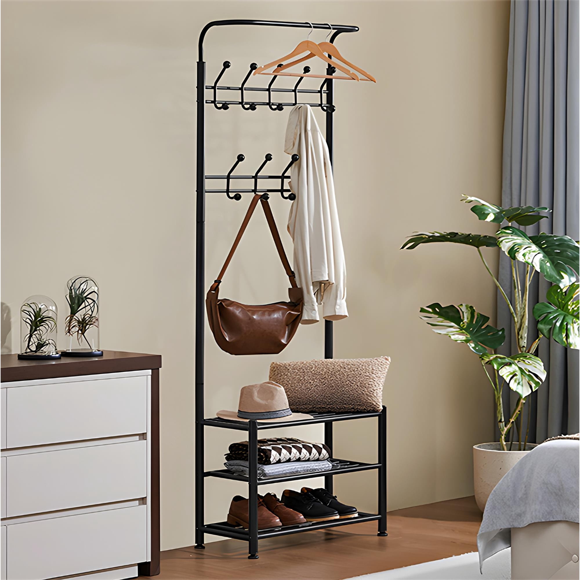 Click here for Sortwise Hallway Coat Rack With Bottom 3-Tier Shoe... prices