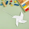 TABLZONE 30Pcs DIY Paper Pinwheel Kit Blank White Windmills for ...