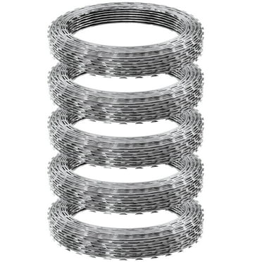 Razor Wire Helical Wire Roll Galvanized Steel 197' - Walmart.com