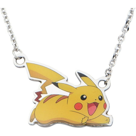 Pokemon - Pokemon Kids' Stainless Steel Pikachu Pendant, 16" Chain ...