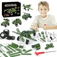 IFNWSV 4 in 1 Metal Military Truck, STEM Building Projects Metal Army ...