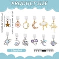 1 Set 12Pcs PVC Mobile Dustproof Plugs with Alloy Resin Pendants Mixed ...