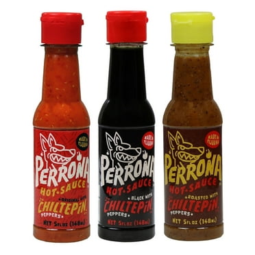 La Perrona Hot Sauce Variety | Chiltepin, Roasted, Green and Negra | 5 ...