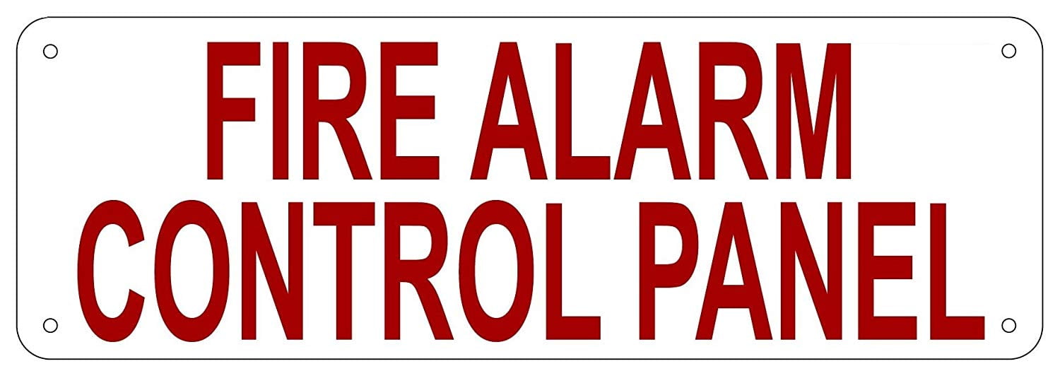 FIRE ALARM CONTROL PANEL SIGN (Reflective, Aluminium 4X12) - Walmart.com