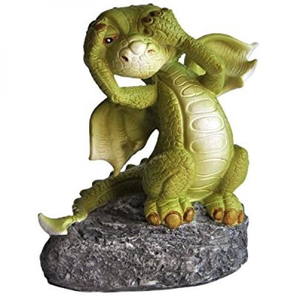 Top Collection Miniature Dragon Garden Statue (See No Evil Dragon ...