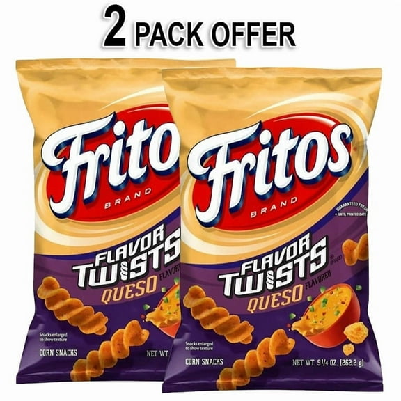 Fritos Flavor Twists Corn Snacks, Lime & Jalapeno Flavor, 9.25 oz ...