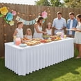 8ft Spandex Tablecloth 2 Pcs Fitted Stretch Table Skirts 30x96 Inch ...