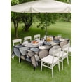 Cobblestones Rectangle Outdoor Tablecloth with Umbrella Hole Stone ...