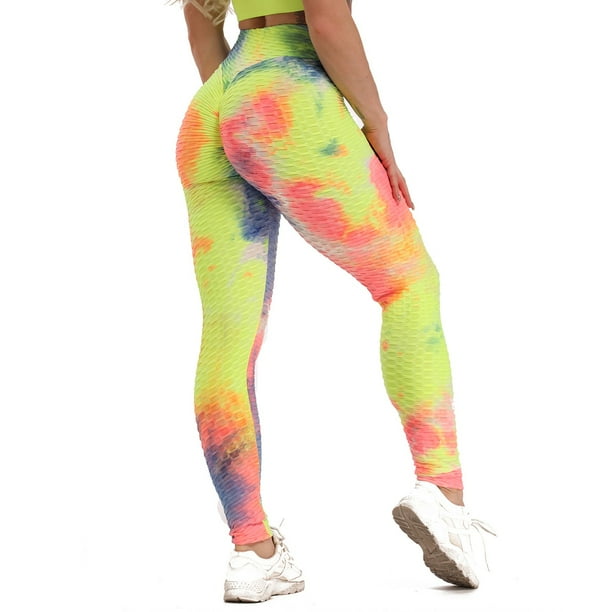 Fittoo Fittoo Women High Waist Yoga Pants Tie Dye Tummy Control Tight