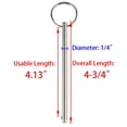 4 Pcs Long Quick Release Pin, Diameter 1/4"(6.3mm), Overall Length 4-3/ ...